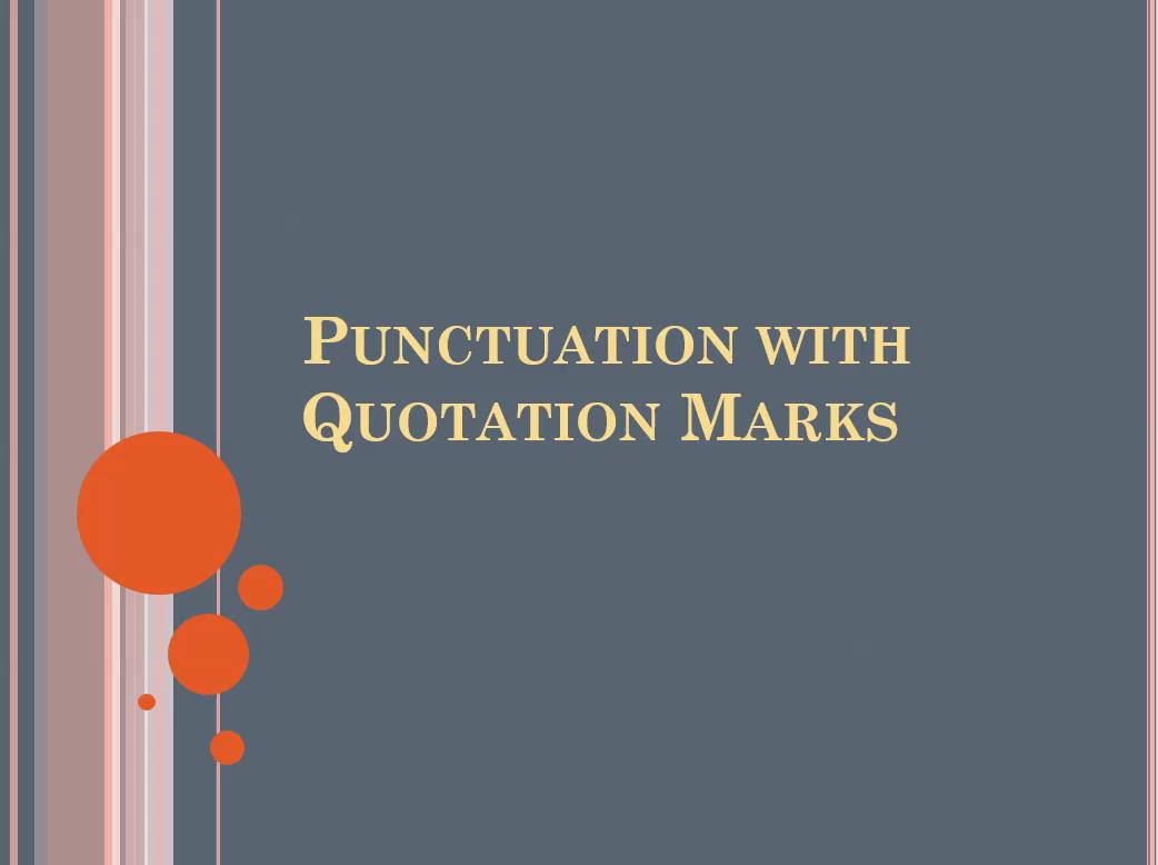 Writing Tips: Punctuation with Quotation Marks (CC)